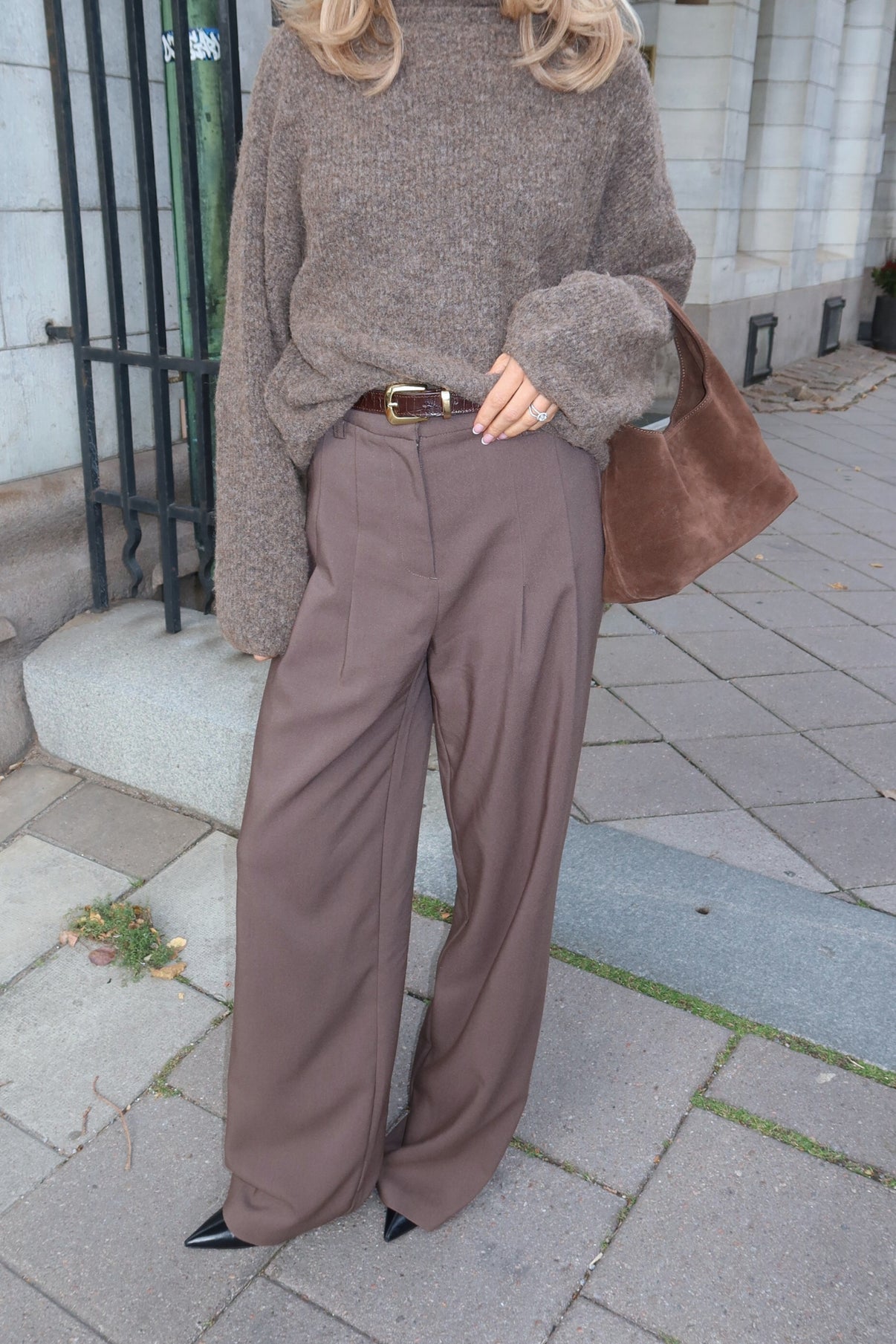 Flowy Suit Pants - Brown – Sanne Alexandra